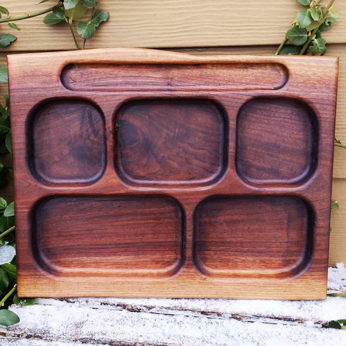 Divided Wooden Plates & Trays – Cherry & Walnut – Springhill Millworks